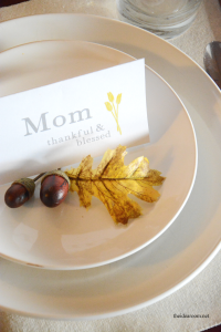 Thanksgiving Place Cards The Idea Room