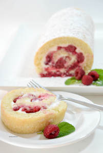 Vanilla Raspberry Cake Roll - The Idea Room