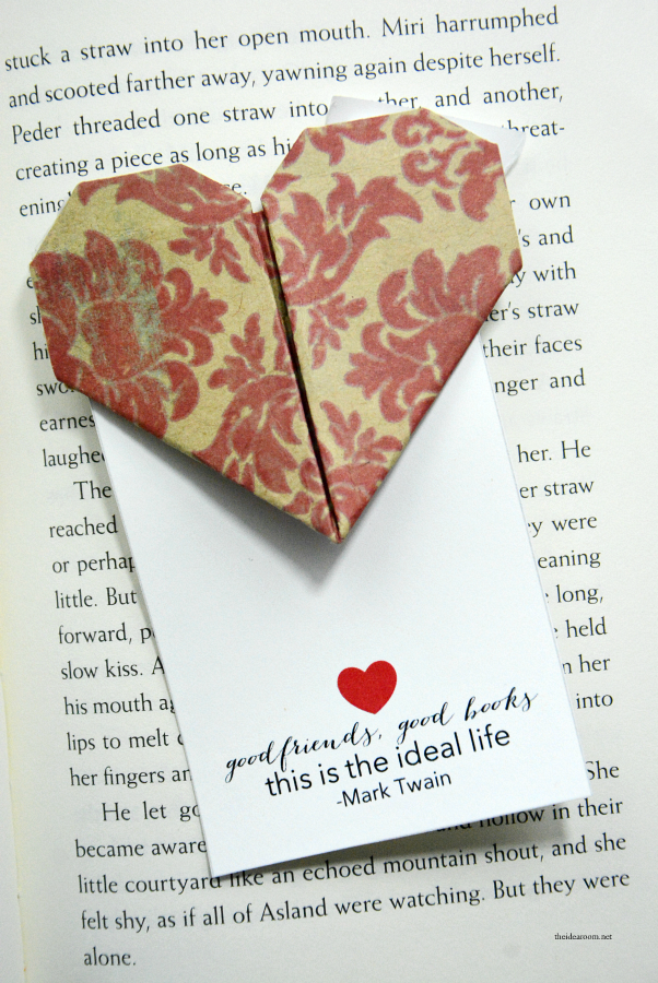 How To Make An Origami Heart Bookmark The Idea Room