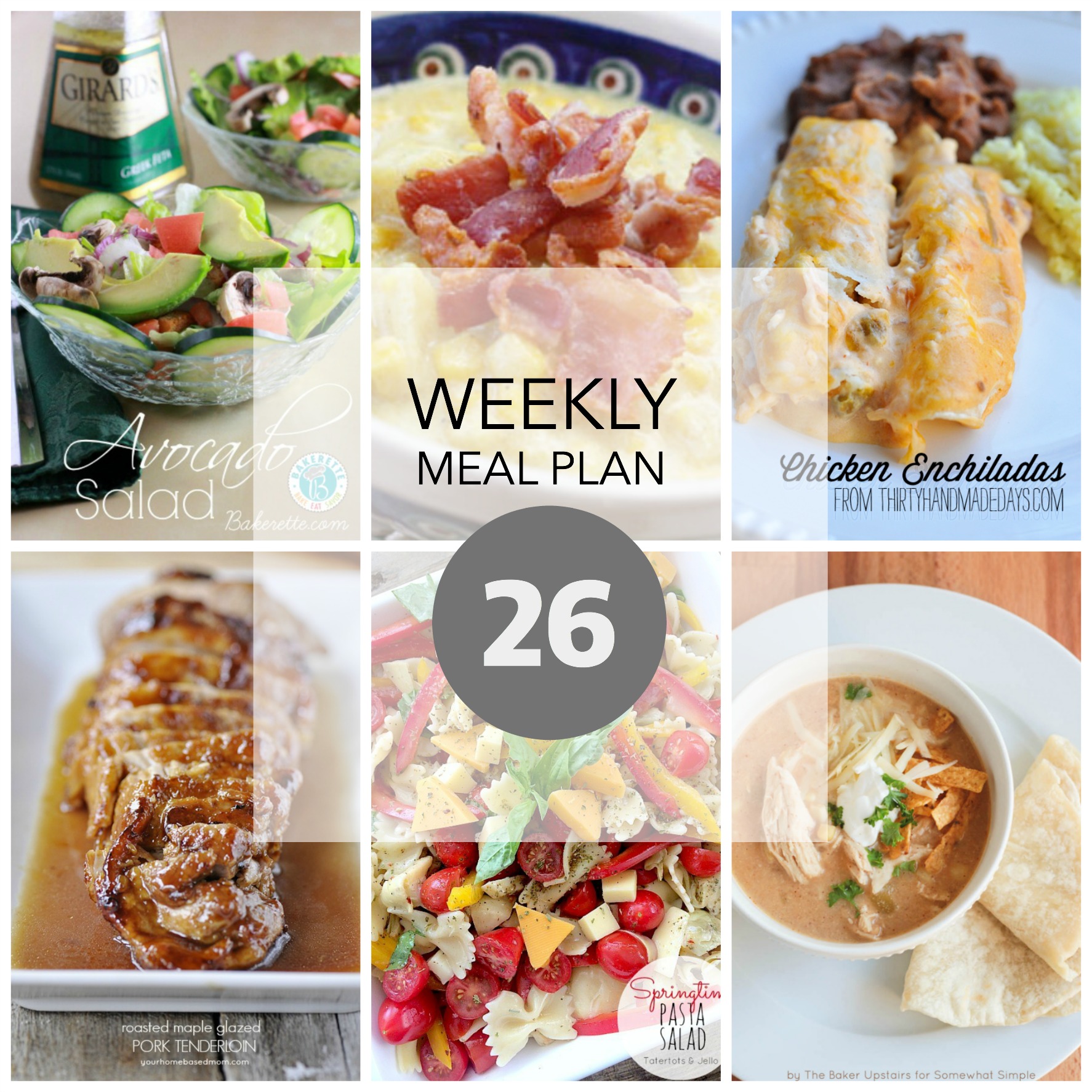 Weekly Meal Plan The Idea Room Weekly Meal Plan The Idea Room