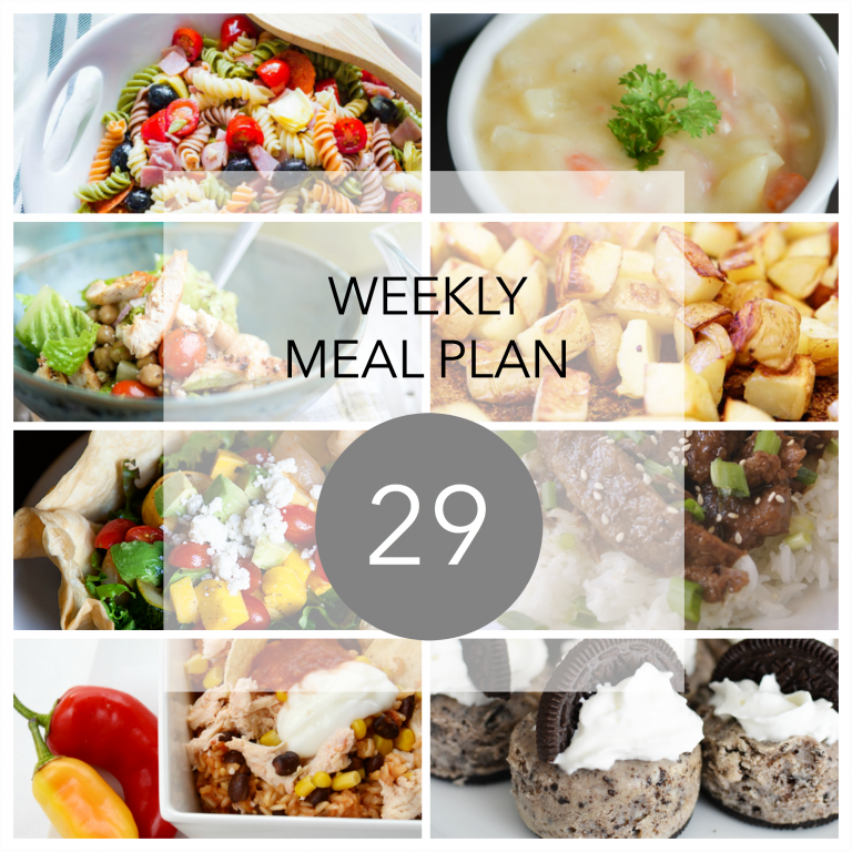 Weekly Meal Plan FB 29 The Idea Room Weekly Meal Plan FB 29 The Idea Room