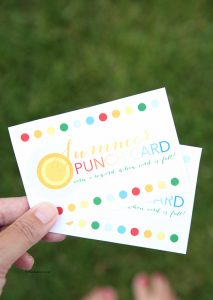 Free Summer Printable Punch Cards
