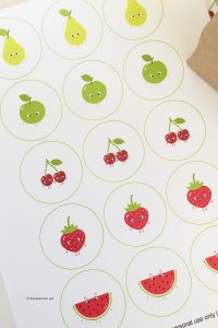 Back to School Printable Fruit Stickers