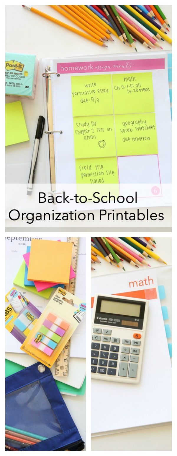 Free Back to School Printables with Post It