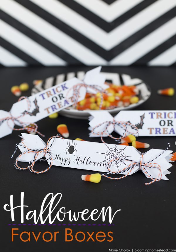 Free Printable Halloween Favor Boxes