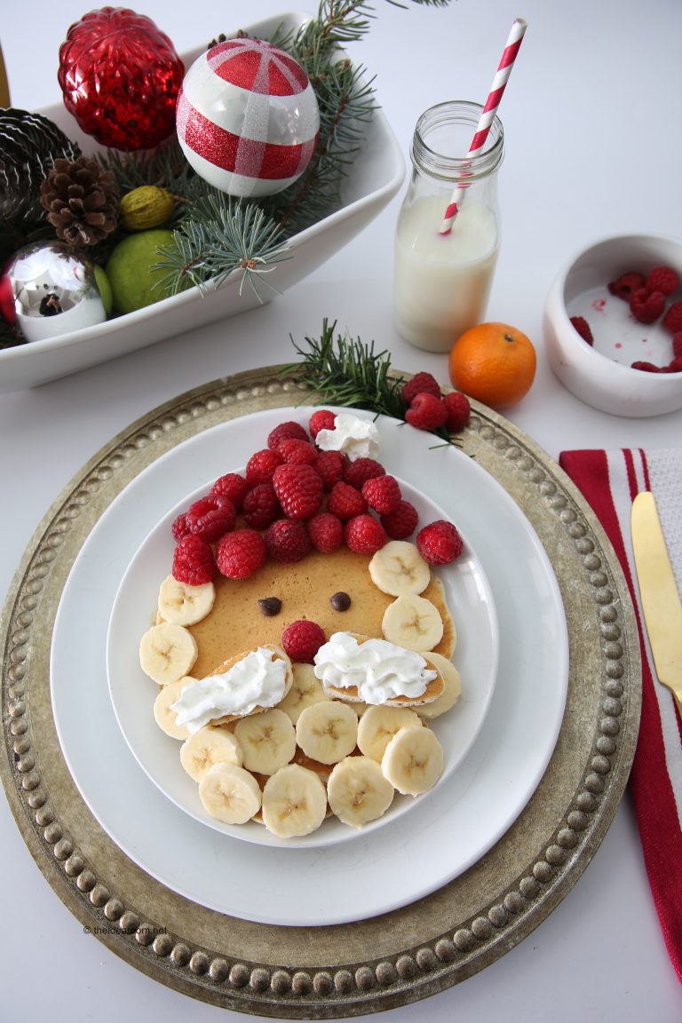 Santa Claus Pancakes Christmas Breakfast Recipe