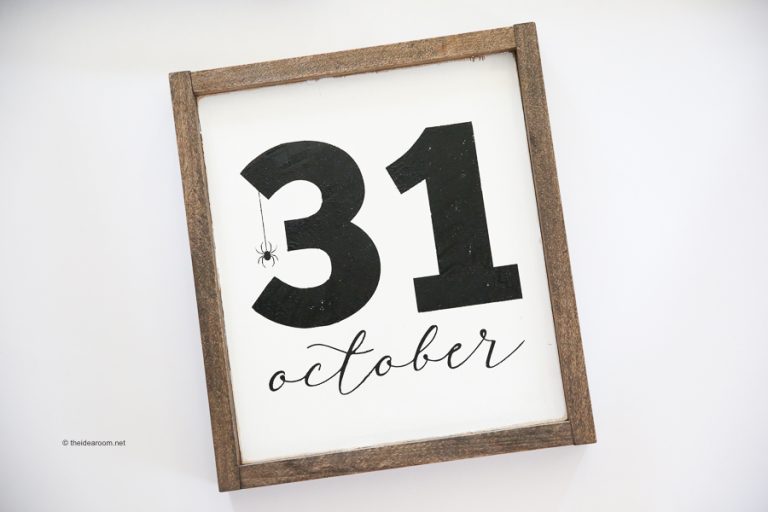 Make a October 31 Halloween Sign - The Idea Room