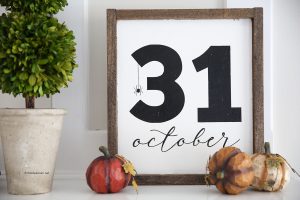 Make a October 31 Halloween Sign - The Idea Room