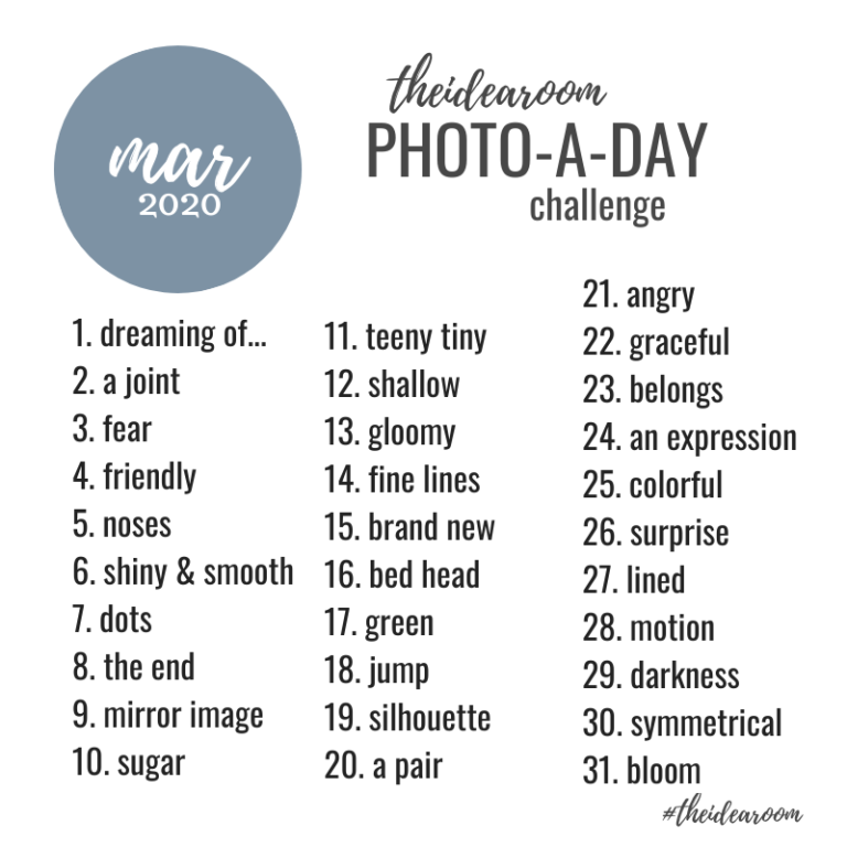 March Photo of the Day Challenge 2020 - The Idea Room