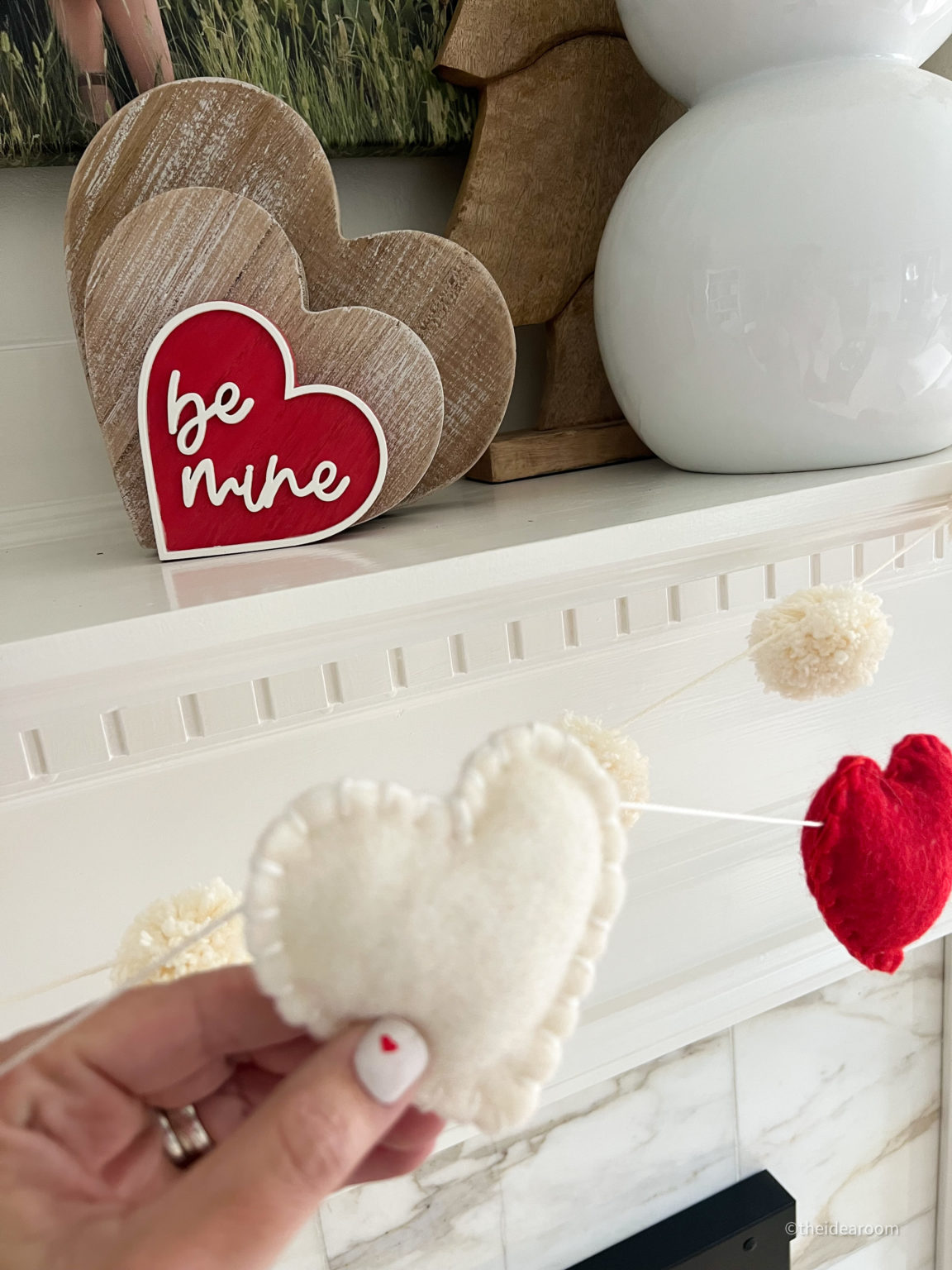 How to Make a Blanket Stitch Heart Garland - The Idea Room