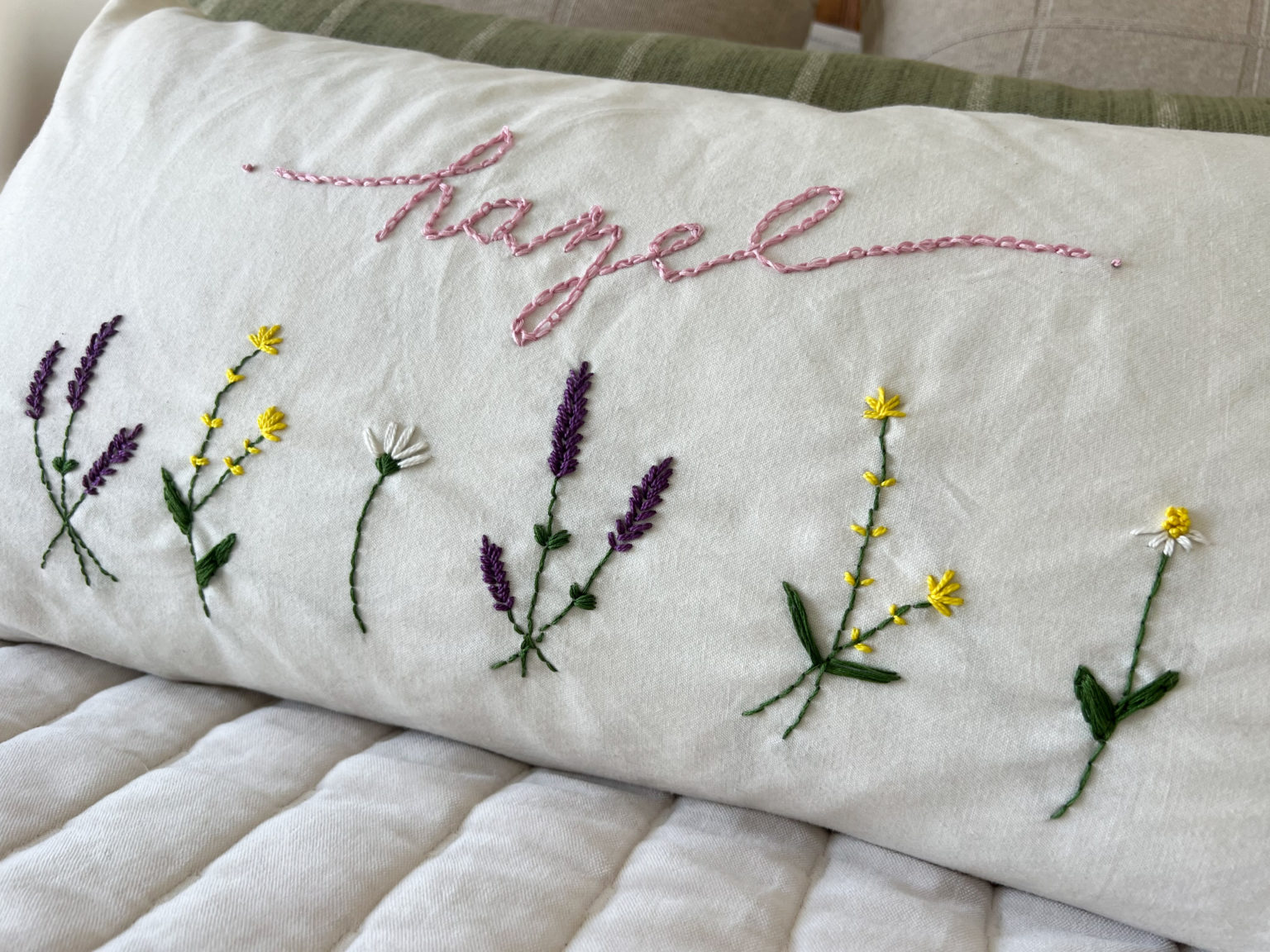 How to Embroider a Pillow - The Idea Room